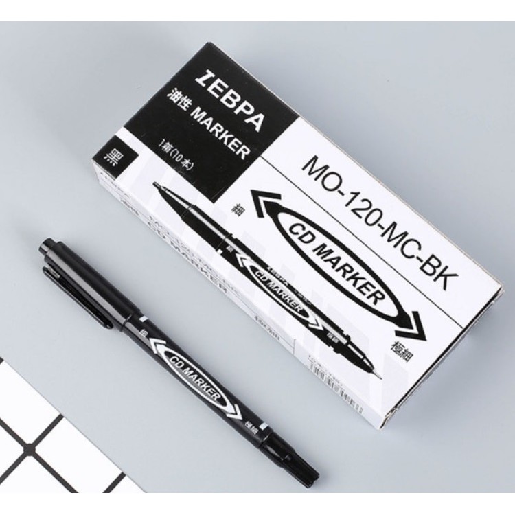 CD MARKER ปากกามาร์กเกอร์ แบบสองหัว สําหรับเขียนแผ่น CD DVD / เขียนซอง ...