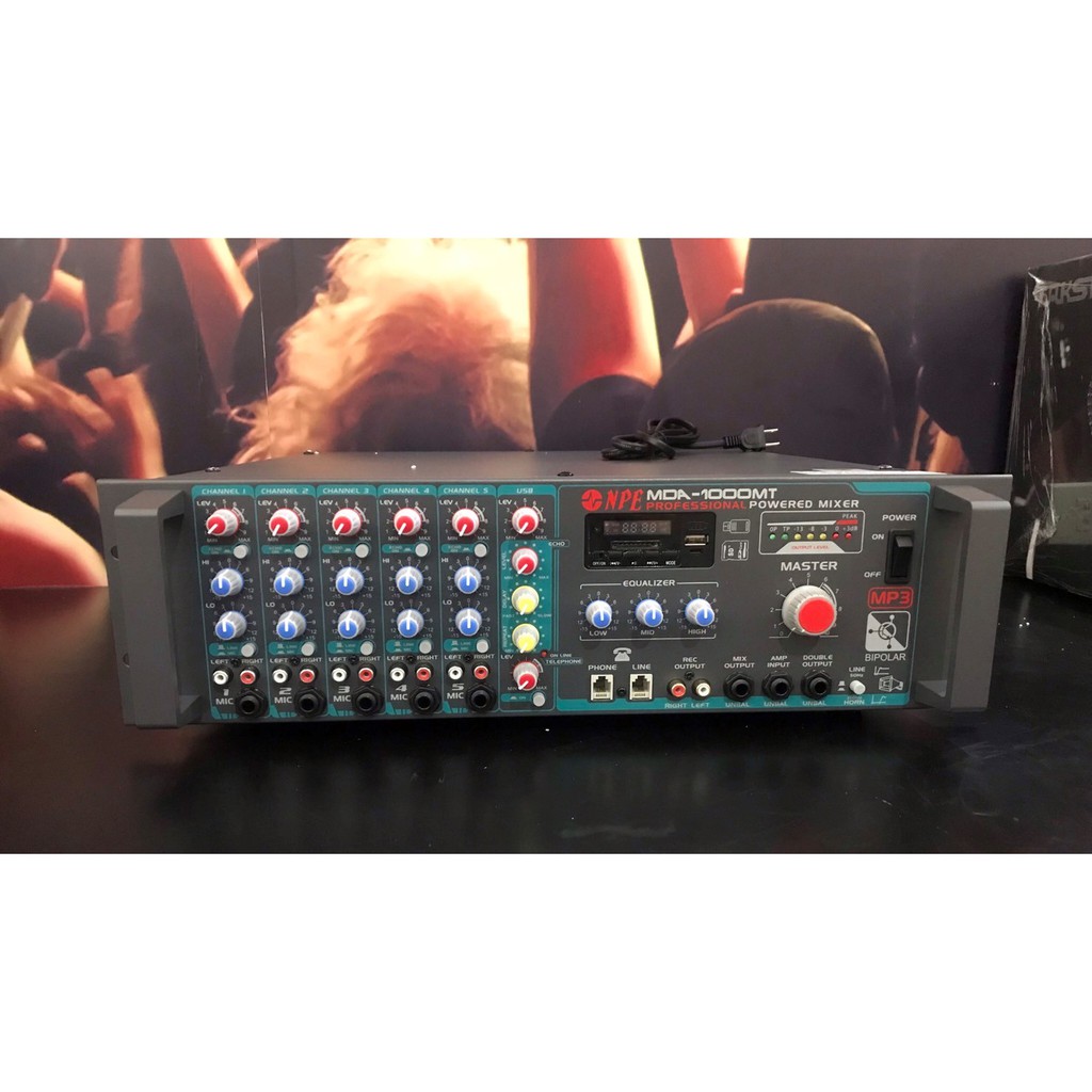 เครื่องขยายเสียงNPE MDA-1000MT Professional Power Mixer มีไลนโวลในตัว สินค้ารับประกัน 1 ปี ...