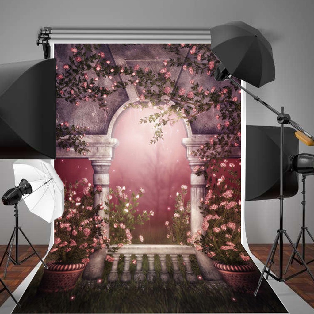 5x7FT Garden Pots Flower Romantic Wedding Backdrop Photography ...
