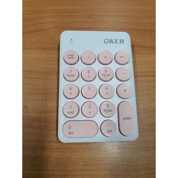 Oker numeric Keypad wireless คีย์บอร์ดตัวเลขไร้สาย | Shopee Thailand