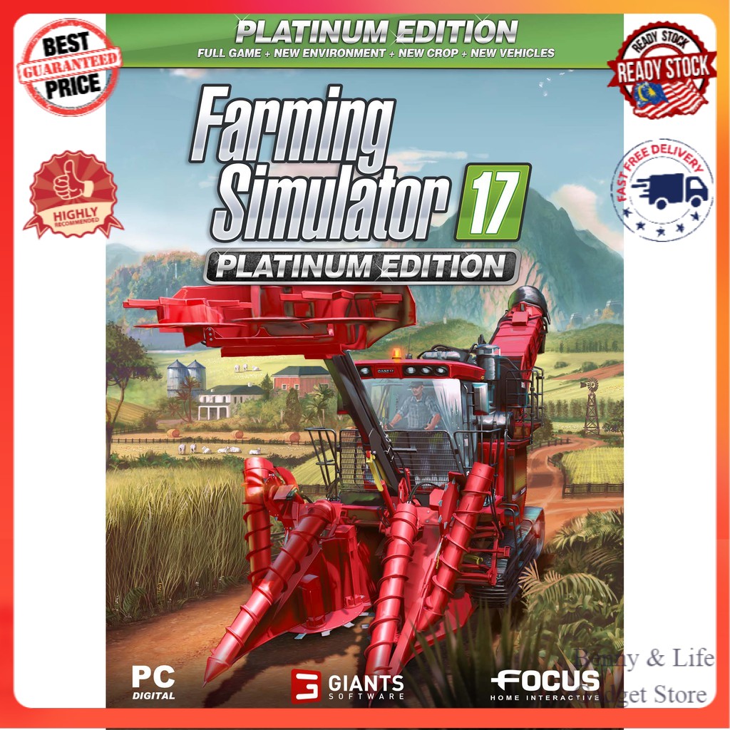 แผ่น DVD PC เกม Farming Simulator 17 2017 Platinum Edition Offline ...