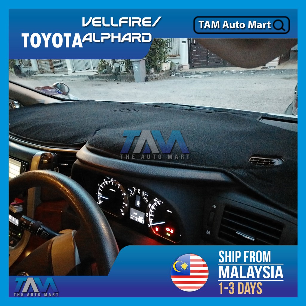Toyota Vellfire / Alphard Dashboard พรมหนัง Protector Fit สําหรับ AH20 ...