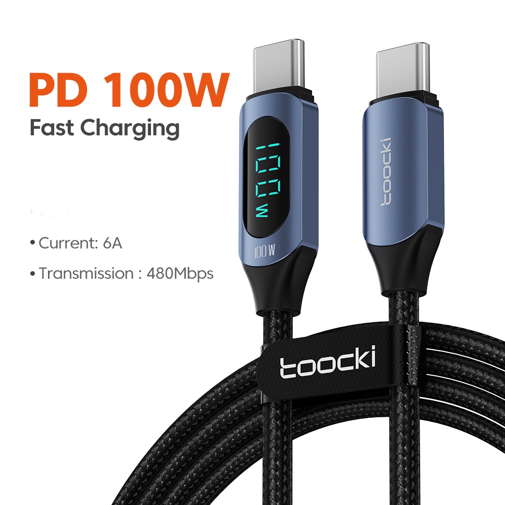 Pd สายชาร์จ USB Type C เป็น Type C 100W พร้อมจอแสดงผล LED 66W | Shopee Thailand