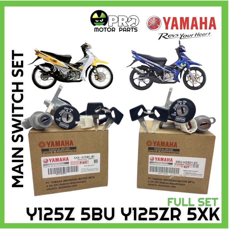 Yamaha Y125Z Y125ZR 125Z 125ZR MAIN SWITCH SET KUNCI SWITCH SET MAIN ...
