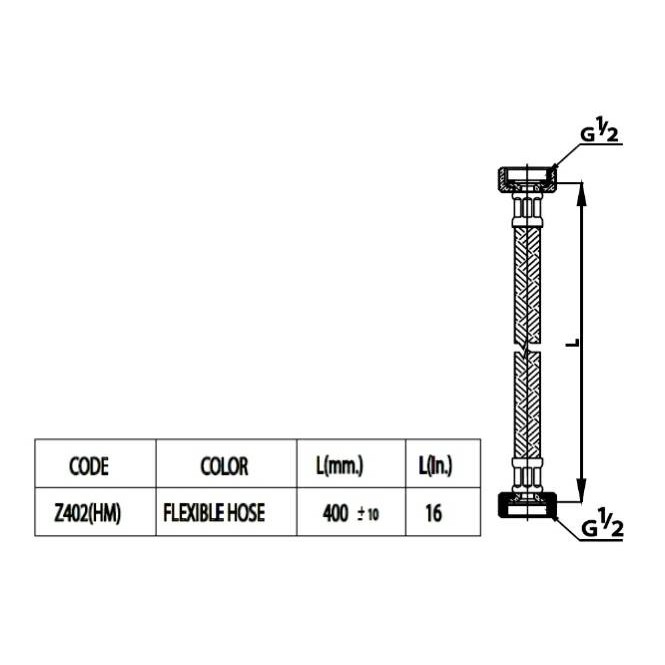 COTTO สายน้ำดี 16" 18" 20" 22" 24" รุ่น Z402 Z403 Z404 Z405 Z406 สเตนเล ...