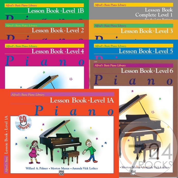 Alfred Music สมุดโน้ตเปียโนพื้นฐาน Alfred's: Lesson Book A1 2 1B 3 4 5 ...