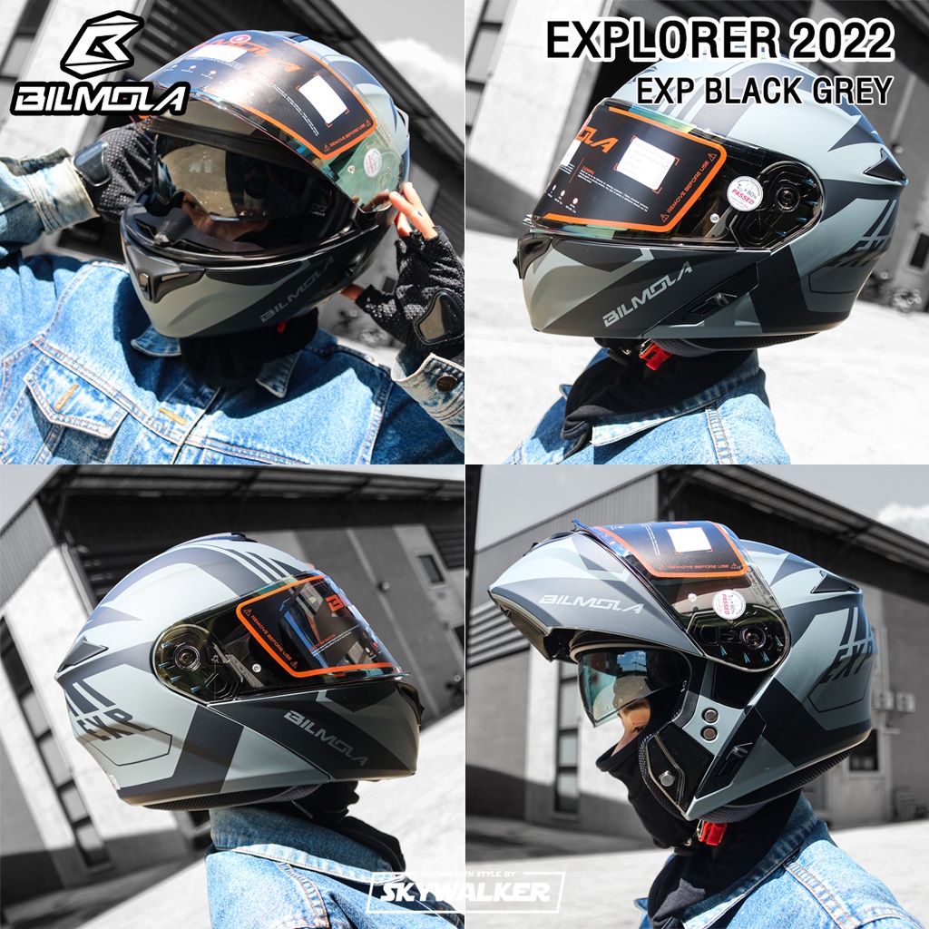 หมวกกันน็อค BILMOLA EXPLORER 2022 ยกคางได้ หมวกเต็มใบ | Shopee Thailand