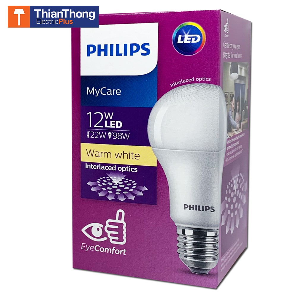 Philips หลอดไฟ LED Bulb MyCare 12W E27 | Shopee Thailand
