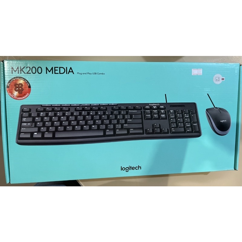LOGITECH MEDIA DESKTOP MK200 KEYBOARD+MOUSE (คีย์บอร์ดและเม้าส์) USB ...