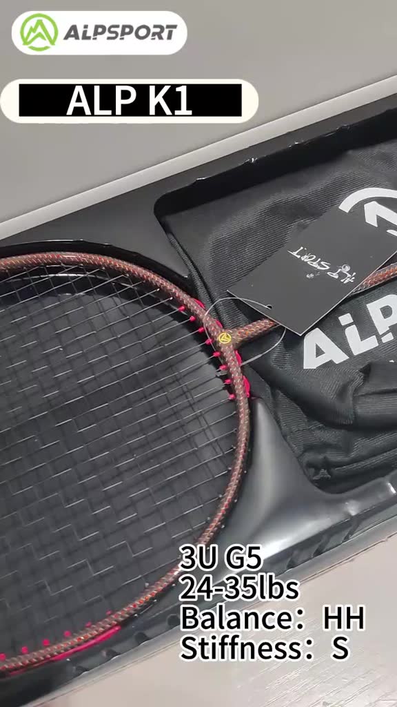 Alpsport ไม้แบดมินตันคาร์บอน K1 3U G5 35LBS 85 กรัม 1K | Shopee Thailand