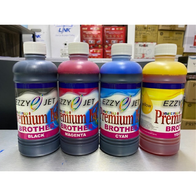 น้ำหมึกพิมพ์ INKJET Ezzy jet 500 ml. ใช้เติมเครื่องพิมพ์ BROTHER ชุด 4 ขวด (ฺBK,C,M,Y) | Shopee ...
