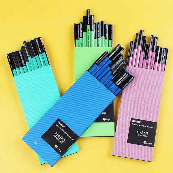 Niña charcoal pen nyoni sketch speed write soft carbon beginner soft ...