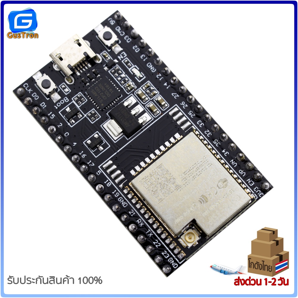 Esp32 Nodemcu Esp Wroom 32u Wi Fi And Bluetooth Module Dual Core Consumption พร้อมช่องต่อเสา