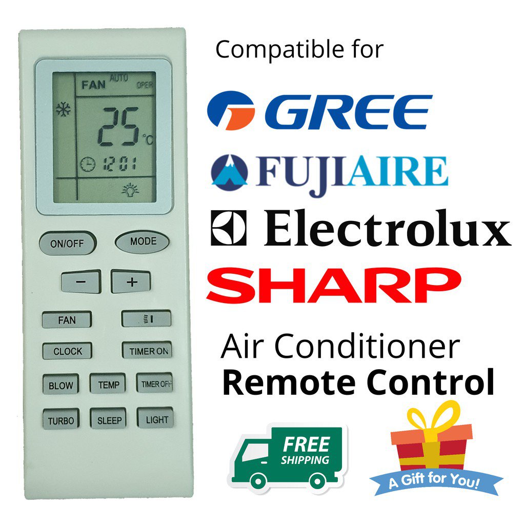 รีโมทคอนโทรล Aircond Gree sharp fujiaire Electrolux pensonic yb1fa ...