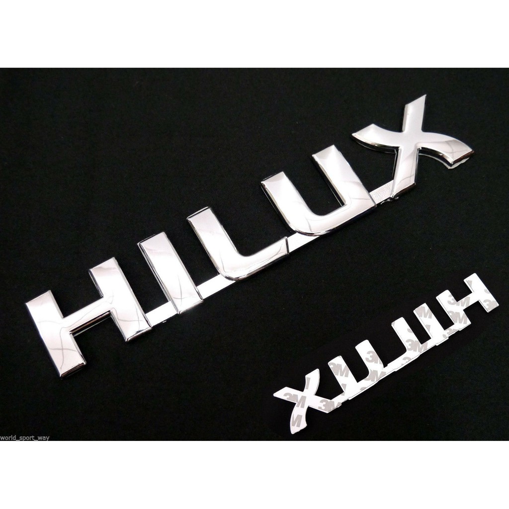 1ชิ้น HILUX LOGO แผ่นป้ายโตโยต้า สีชุบ สำหรับรถโตโยต้าทุกรุ่น วีโก้ รี ...