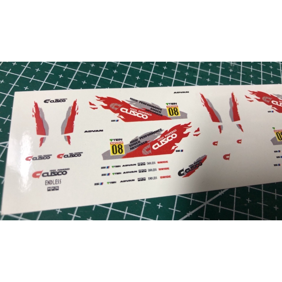 ดีคอล Cusco หมึกรองขาว ติดชิ้นงานได้ทุกสี ติดรถHot Wheels /Majorette 1: ...