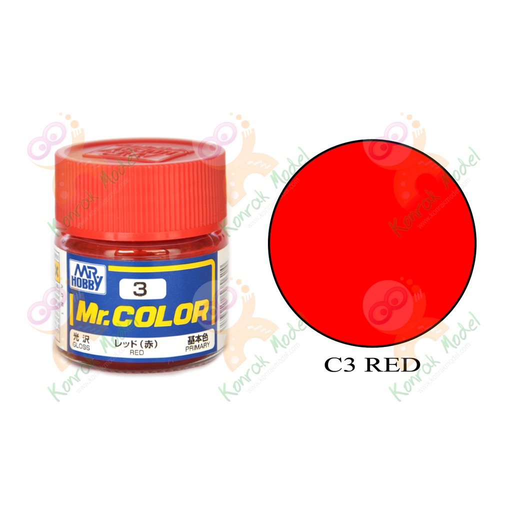 สีสูตรทินเนอร์ Mr.hobby Mr.color C3 Red Gloss 10ml | Shopee Thailand