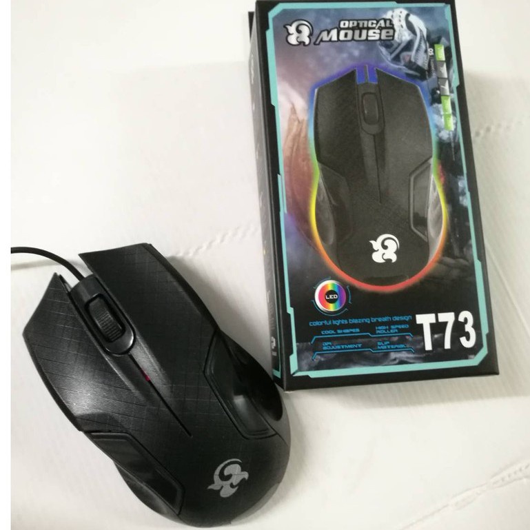 เมาส์ usb Optical Mouse USB รุ่น T73 สำหรับคอมพิวเตอร์และโน๊ตบุ๊ค ...