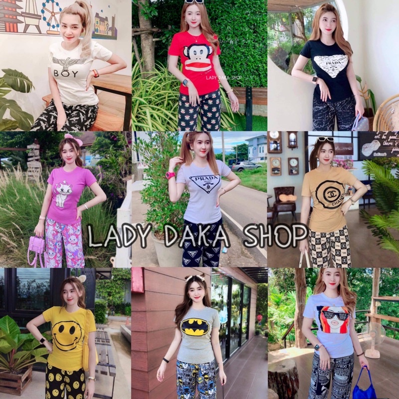 🧡LADY DAKA SHOP🧡 ชุดเซต การ์ตูนลายมาใหม่ น่ารักๆ อัพเดตลายทุกวัน | Shopee Thailand