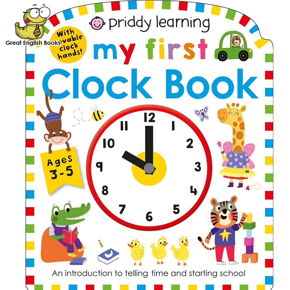 (ใช้โค้ดรับcoinคืน10%ได้) Original* บอร์ดบุ๊คฝึกดูเวลา Priddy Learning: My First Clock Book ...