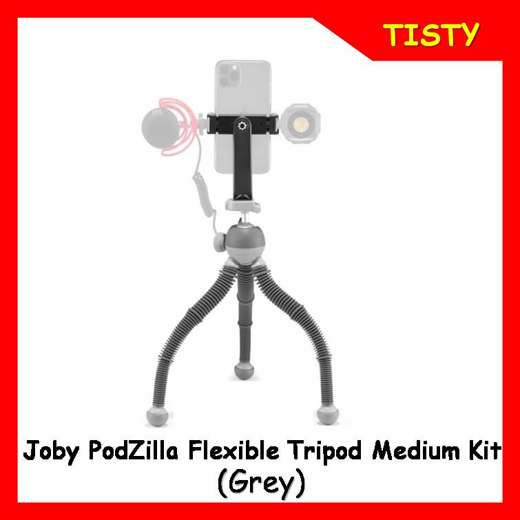 แท้ 100% ขาตั้งกล้อง Joby PodZilla Flexible Tripod Medium Kit (Grey ...