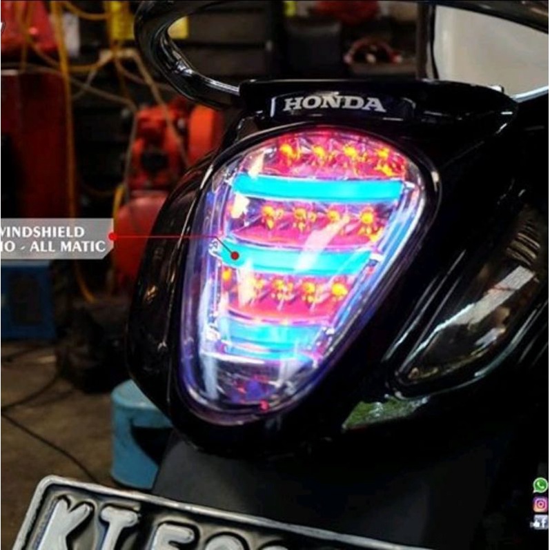 Jpa led scoopy fi stop light 2013 2014 2015 2016 Ring 14 แดง น้ําเงิน ...