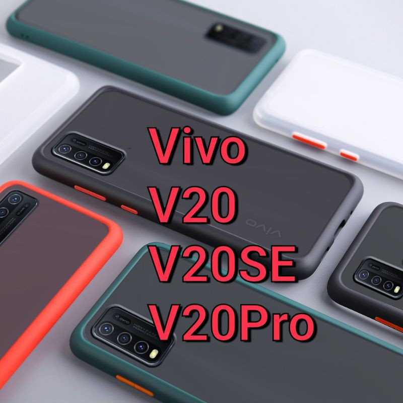 👍พร้อมส่งในไทย👍เคสขอบนิ่มหลังแข็งขุ่น For Vivo V20 / V20 SE / V20 Pro ...