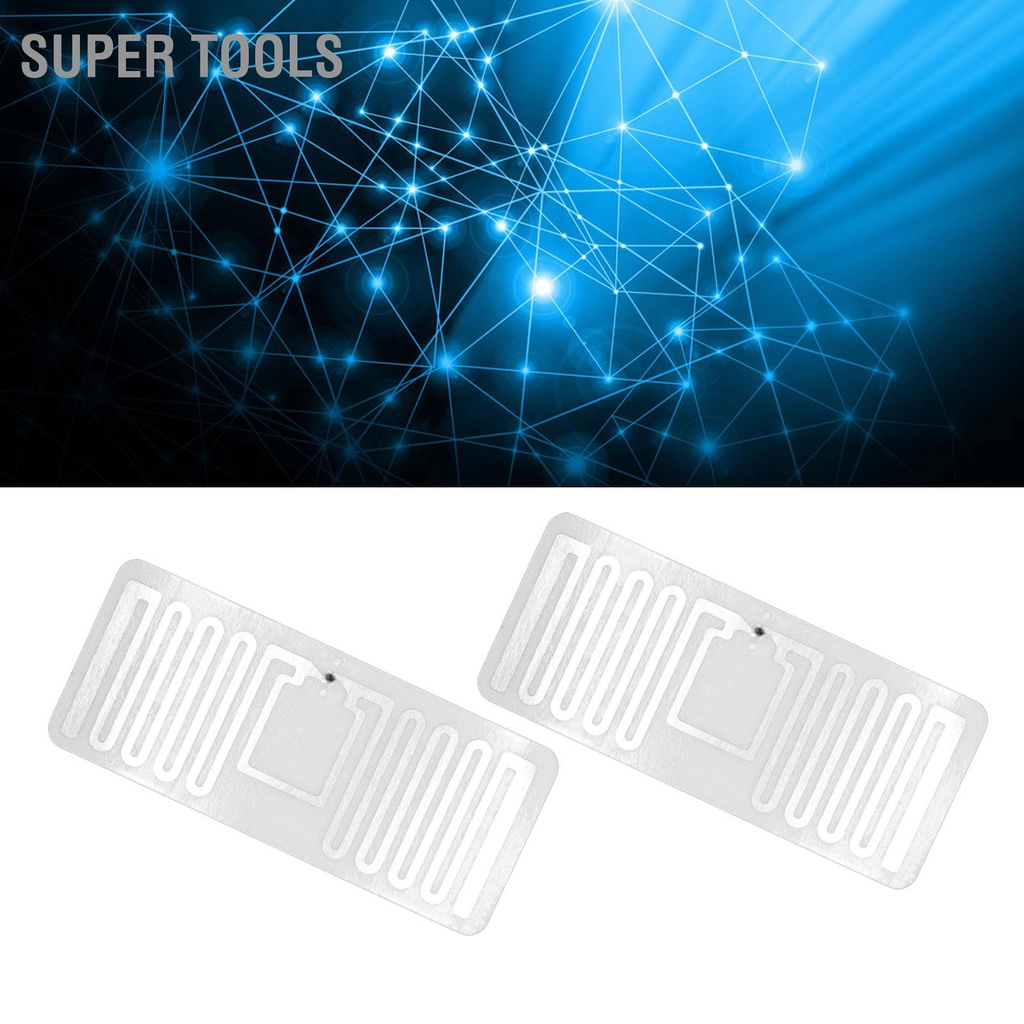 SUPER TOOLS 100 Pcs UHF RFID Tags 860‑960MHz Km4q Chip Adhesive Inlay ...