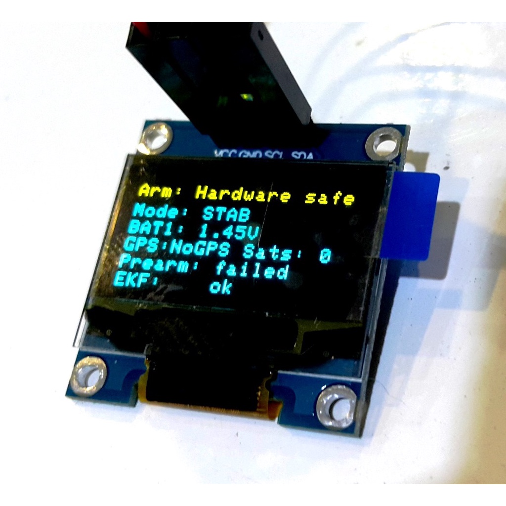 จอสถานะ OSD OLED DISPLAY สำหรับ PIXHAWK PX4 Flight status Flight message ต่อผ่านช่อง I2C ...