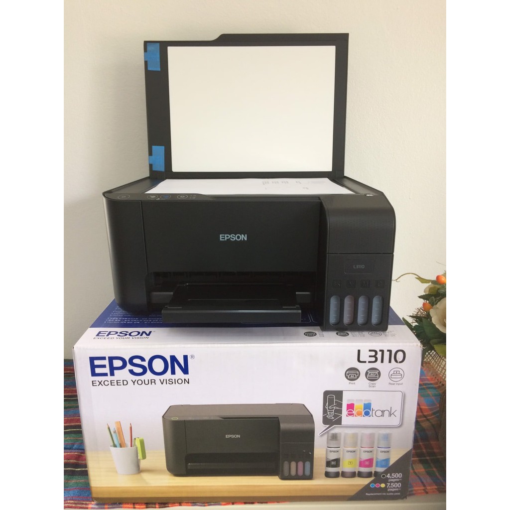 เครื่องปริ้นเตอร์ Printer Epson EcoTank L3110 (3 in 1 print scan copy ...