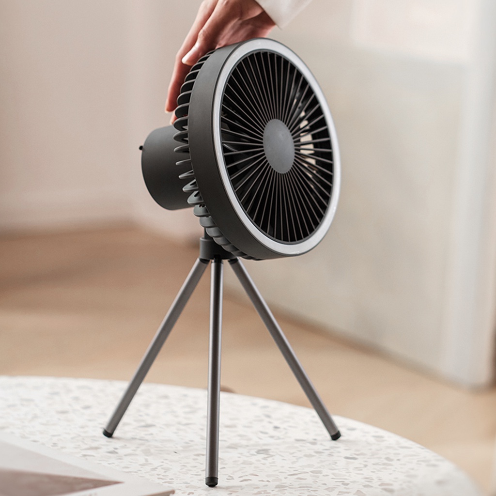 Portable Camping Desktop Fan 3 Speeds USB Multifunction Mini Desk ...