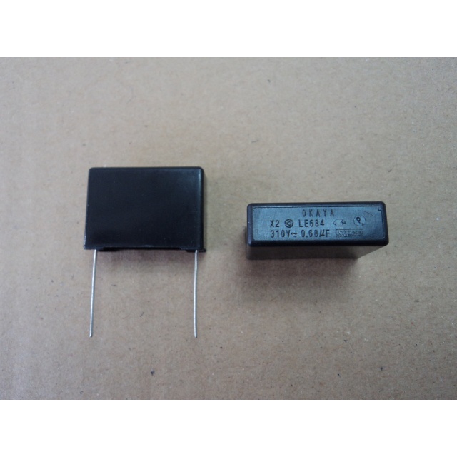 Capacitor ยี่ห้อ OKAYA 0.68uF 310V X2 ระยะขา 22.5 มม. | Shopee Thailand