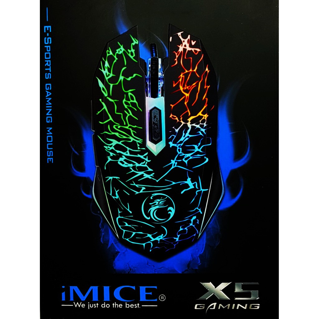 เมาส์เกมมิ่ง เมาส์มาโคร IMICE Gaming Macro Mouse X5 2400DPI เมาส์เล่น ...