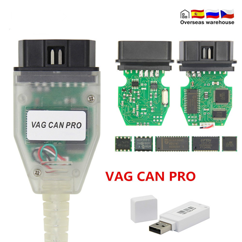 Vag Can PRO V5.5.1 พร้อมชิป FTDI FT245RL VCP OBD2 วินิจฉัยอินเตอร์เฟซ ...