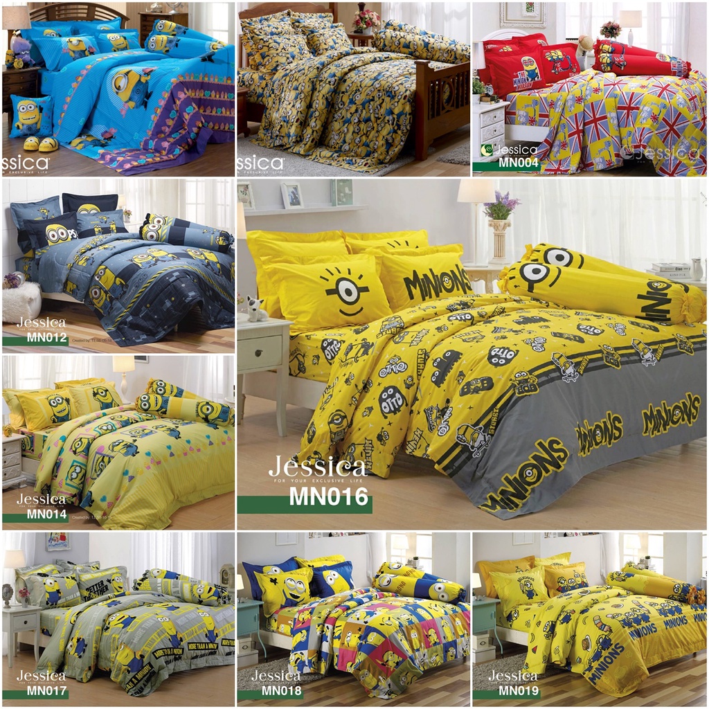 ผ้าปูที่นอน ลายมินเนี่ยน Minion/Jessica | Shopee Thailand