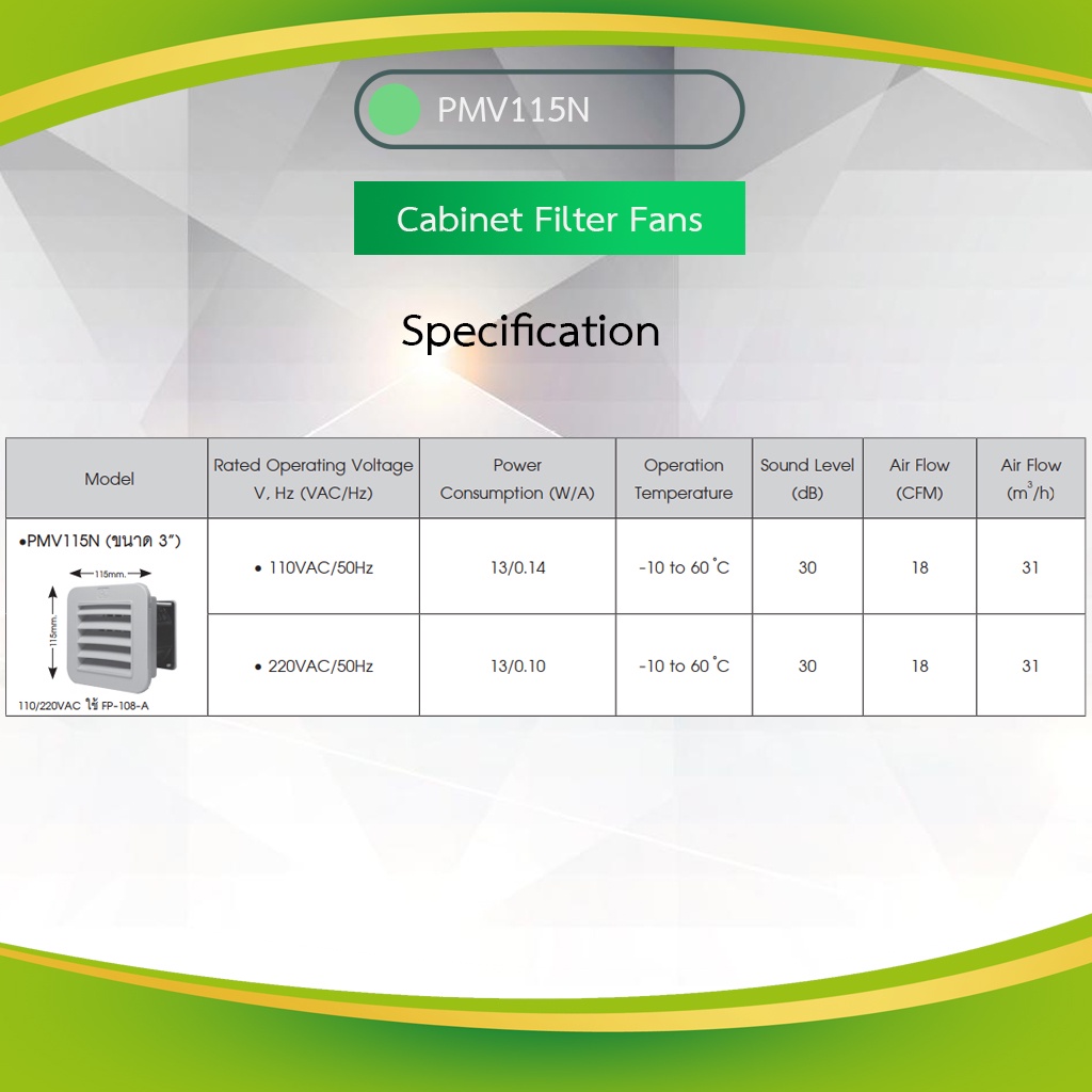 Primus : Cabinet Filter Fan พัดลมระบายความร้อนสำหรับตู้ไฟฟ้า, ตู้ ...