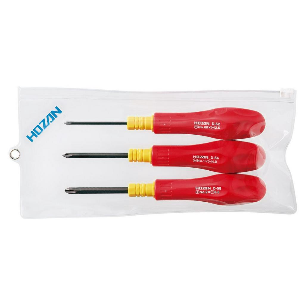 HOZAN D-44 ไขควงสลับหัว ชุด 3 ตัว Made in Japan แท้ REVERSIBLE SCREWDRIVER SET | Shopee Thailand