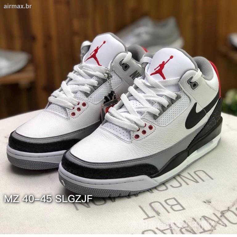 172c Nike Air Jordan 3 Retro Tanker Hatfield NRG สีขาวสีดําสีแดงผู้ชาย AJ3 AJ3 AQ3835-160 ...