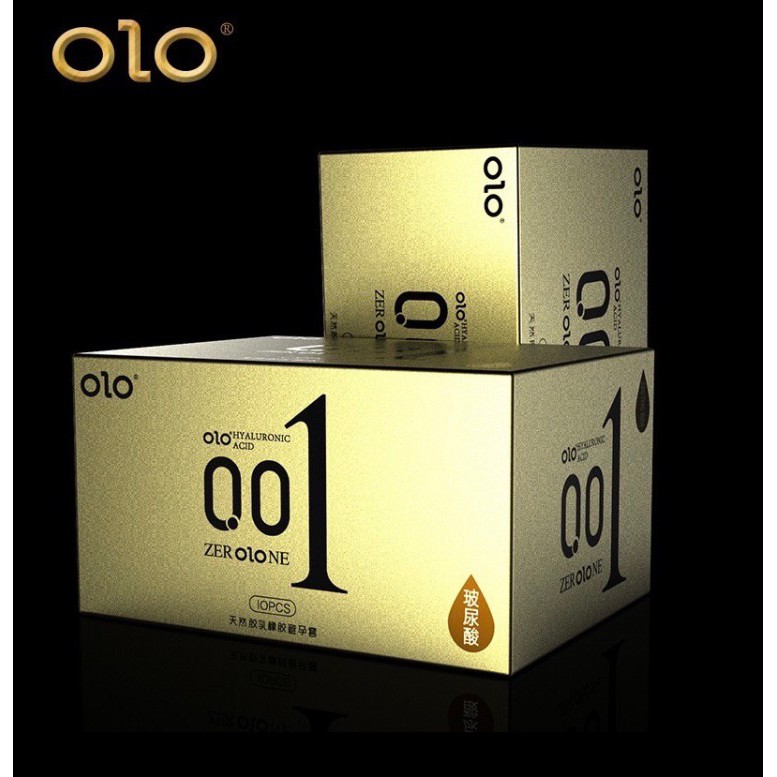 ถุงยางอนามัยบางเฉียบ 0.001 มม. Olo Comdoms 001 (10ชิ้น/1กล่อง) สารหล่อลื่นแบบธรรมชาติ สัมผัสแนบ ...