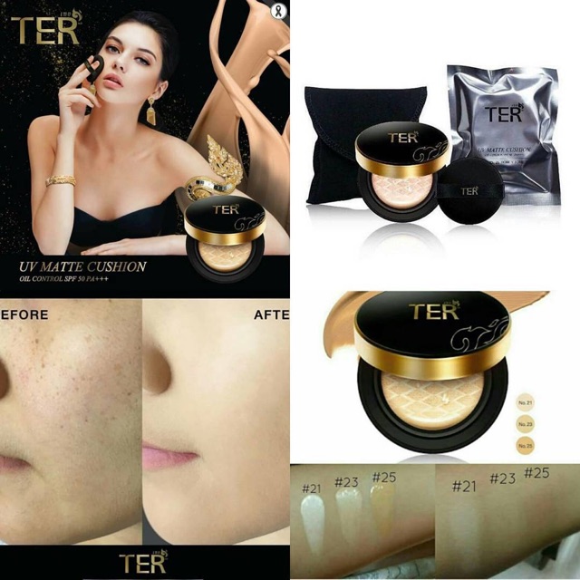 TER UV Matte Cushion Oil Control SPF 50 PA+++ เฑอแป้งน้ | Shopee Thailand