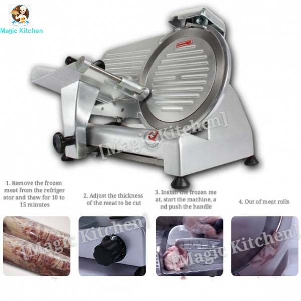 Beef slicerเครื่องหั่นเนื้อเชิงพาณิชย์กึ่งอัตโนมัติ 8/10/12นิ้วแกะม้วน ...