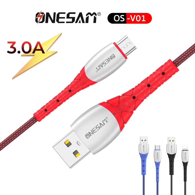 ONESAM รุ่น OS-V01 สายชาร์จและถ่ายโอนข้อมูล LED Data Cable FAST ...