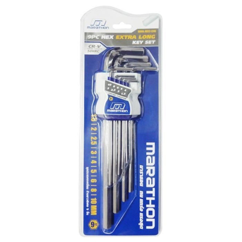 Marathon Hex Key ประแจ หกเหลี่ยมทวิสต์ ยาว 1.5-10 มิล รุ่น 9 ตัวชุด#874 ...