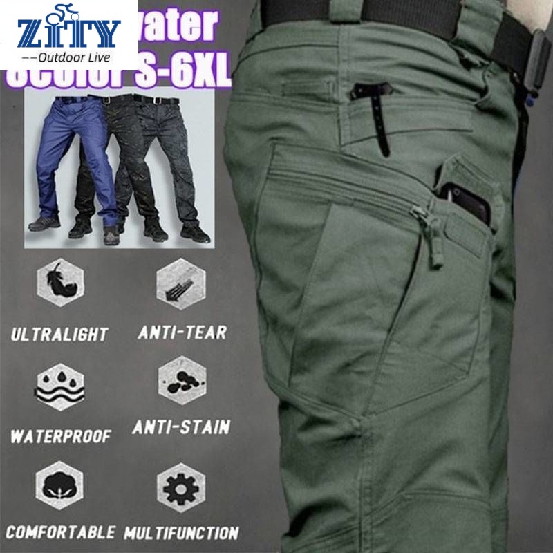 ZITY คุณภาพสูงใหม่ IX7 ผู้ชายกางเกงยุทธวิธีกันน้ำ Army ผู้ใช้นอกกีฬากางเกงเดินป่า | Shopee Thailand