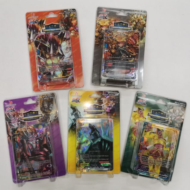 การ์ดเกมบัดดี้ไฟท์(BuddyFight) ชุด BFT-X-SS03-1 ดราก้อน, 03-2 เอนเชนท์, 03-3 ดาร์คเนส, 03-4 ลีเ ...