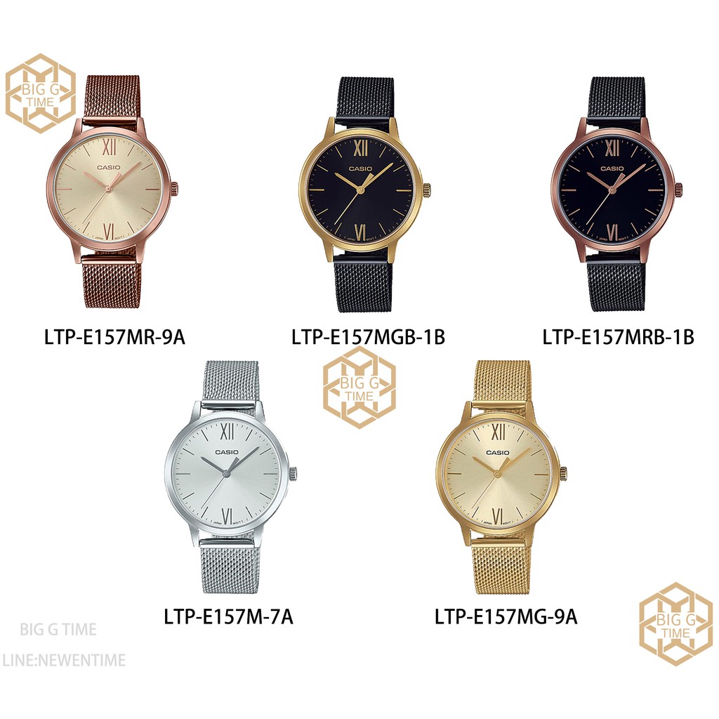 นาฬิกา Casio LTP-E157 Sereis ของแท้ รุ่น LTP-E157M-7A/LTP-E157MG-9A/LTP-E157MR-9A/LTP-E157MGB-1B ...