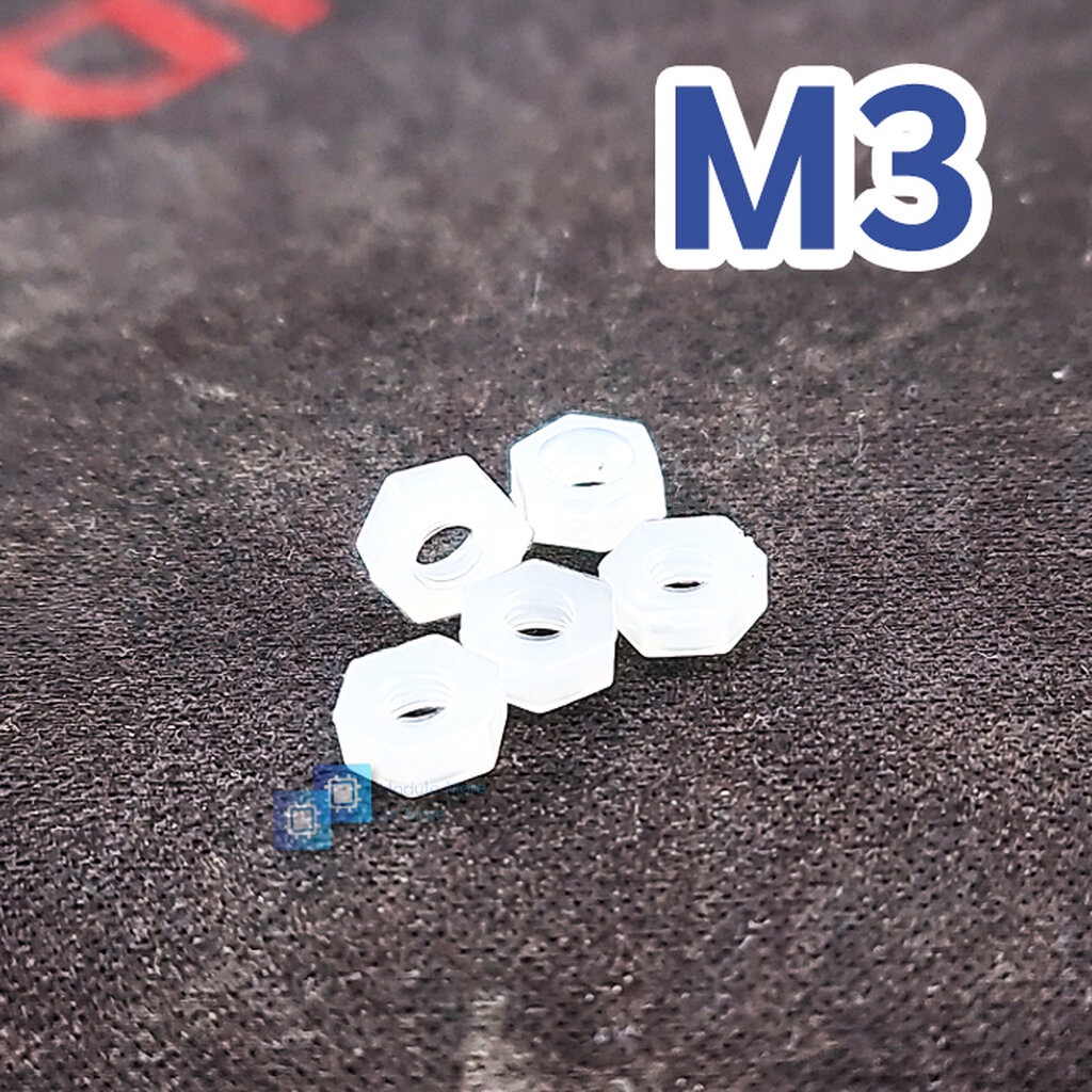 [ 5 ชิ้น ] น็อตพลาสติก M3 Nylon Nut (ใส / ทึบ) 1 ชุดมี 5 ชิ้น | Shopee ...
