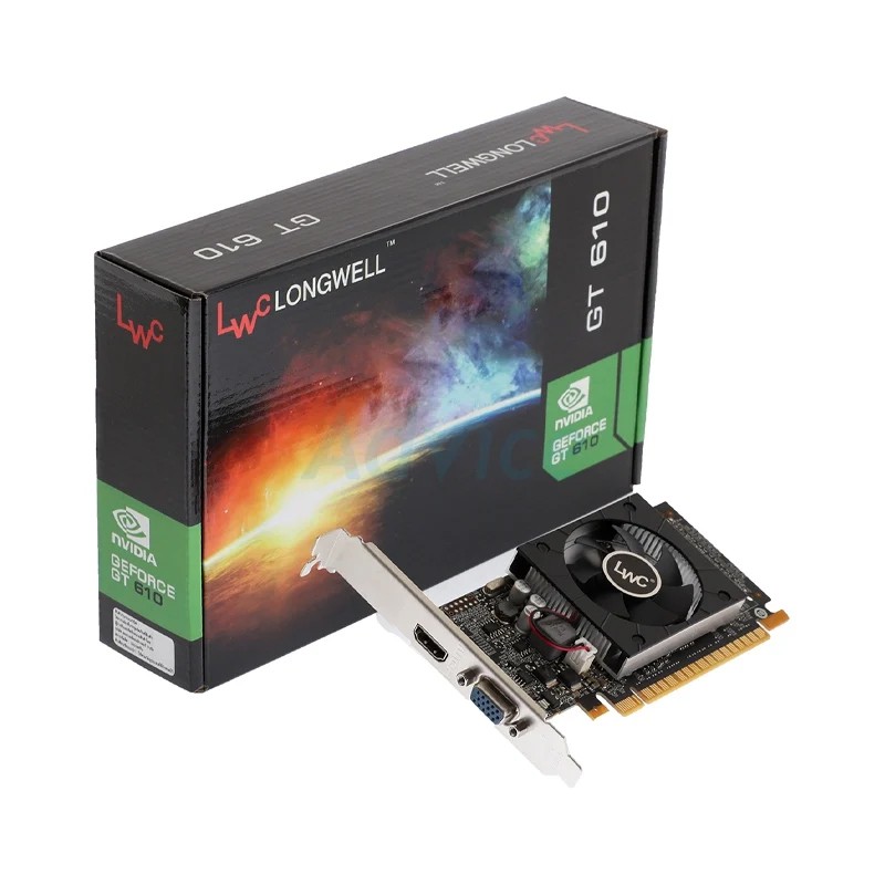 VGA LONGWELL GEFORCE GT 610 - 2GB DDR3 REV.2.0(By Shopee SuperIphone1234) | Shopee Thailand