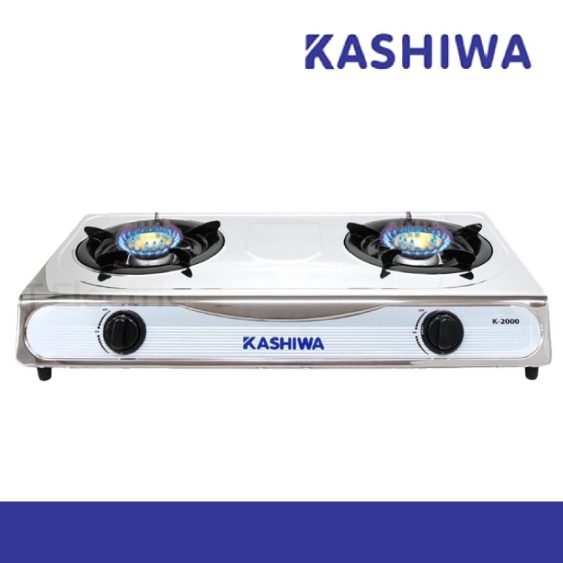 KASHIWA เตาแก๊สหัวคู่หน้าสแตนเลส รุ่น K-2100 หัวคู่อินฟาเรด K-2007 และ หัวคู่เทอร์โบ K-2004 / K ...