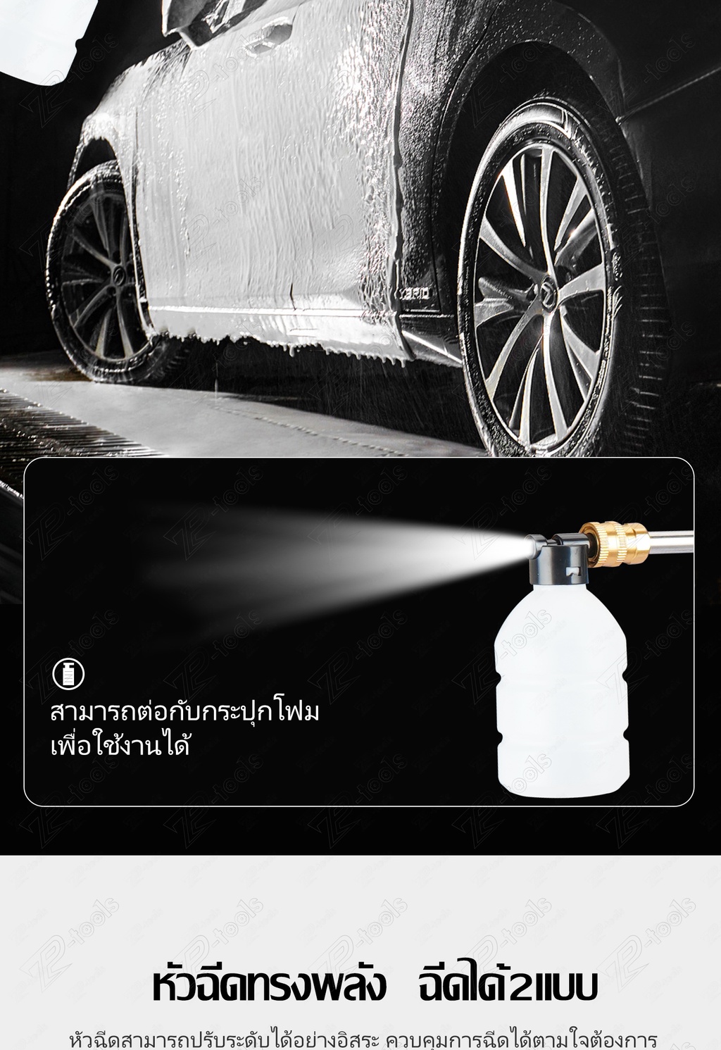 TP TOOLS เครื่องฉีดน้ำแรงดันสูงไร้สาย 99V ปืนฉีดน้ำแรงดันสูงไร้สาย เครื่องฉีดน้ำแบตเตอรี่ High ...